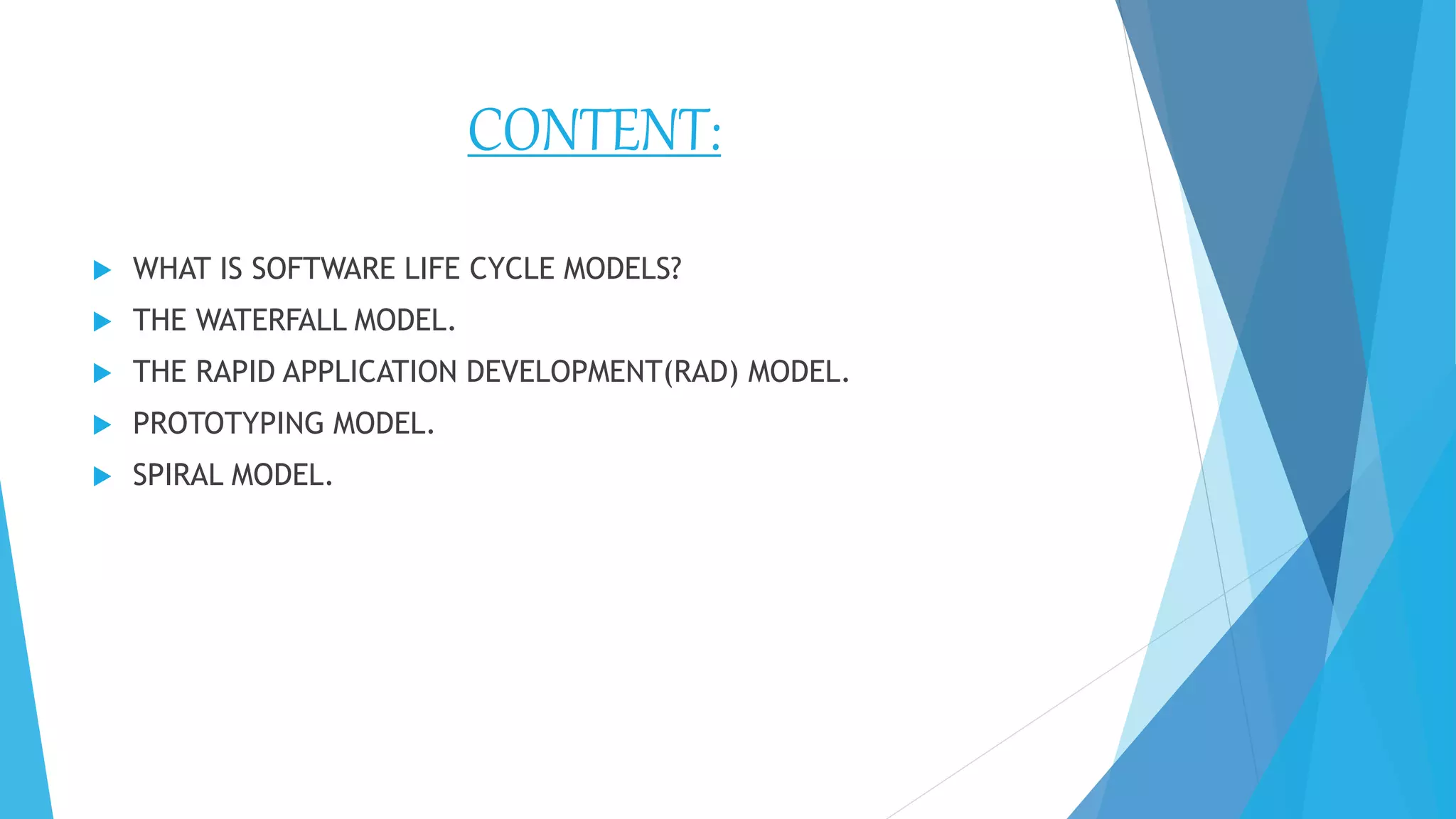 Software Life Cycle Models Pptx Operating Systems Computer Software And Applications