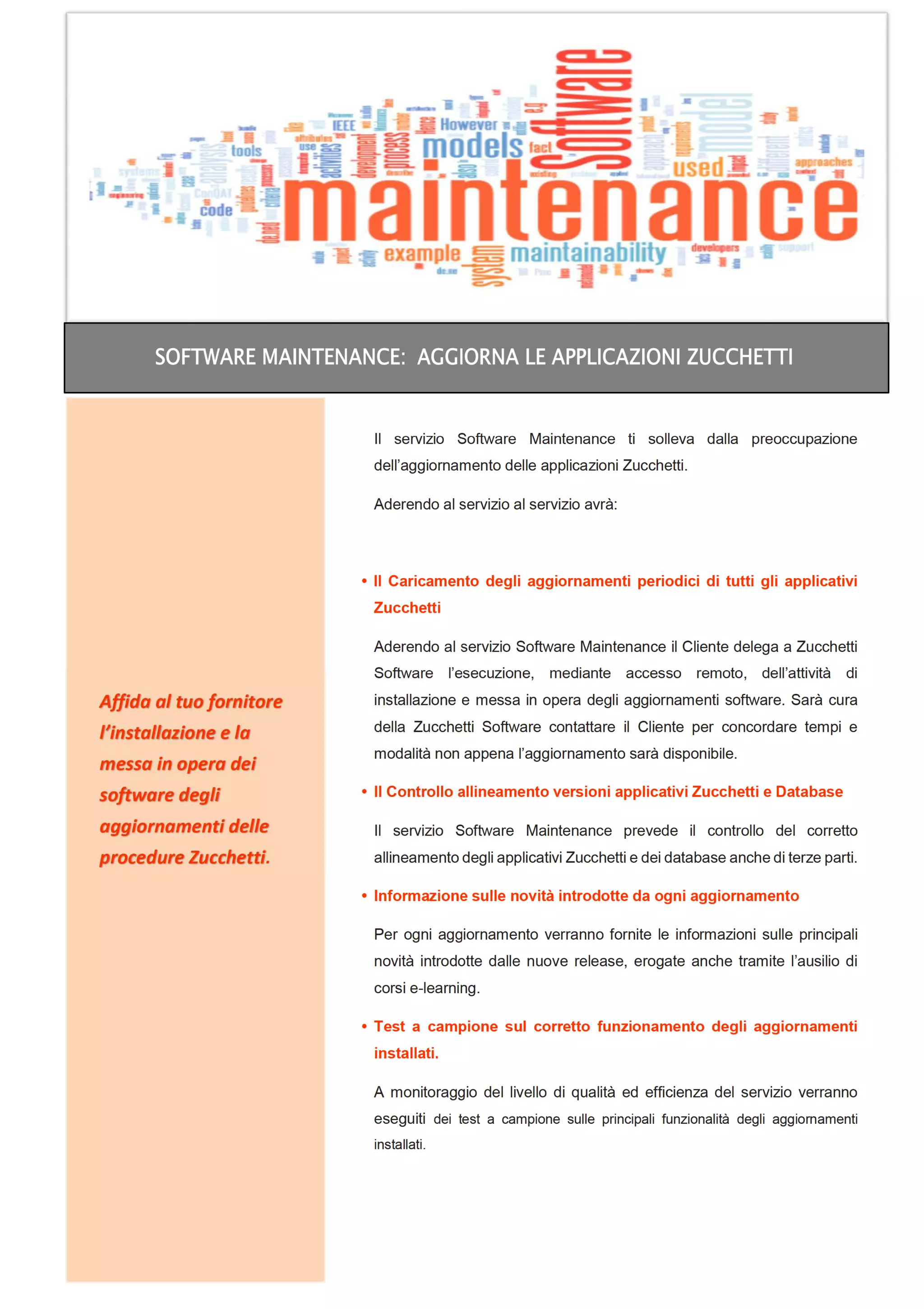 Servizio Software maintenance | PDF
