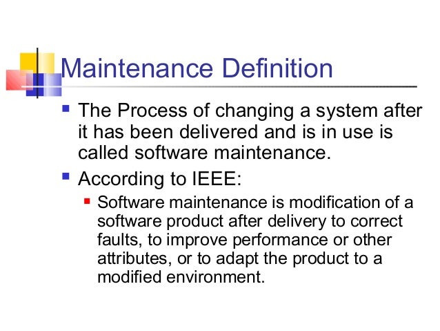 Software Maintenance Definition – WHKRQ