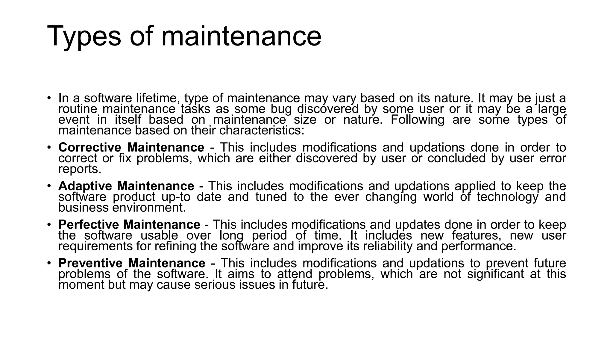Software maintenance real world maintenance cost | PPTX