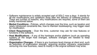 Software maintenance real world maintenance cost | PPTX