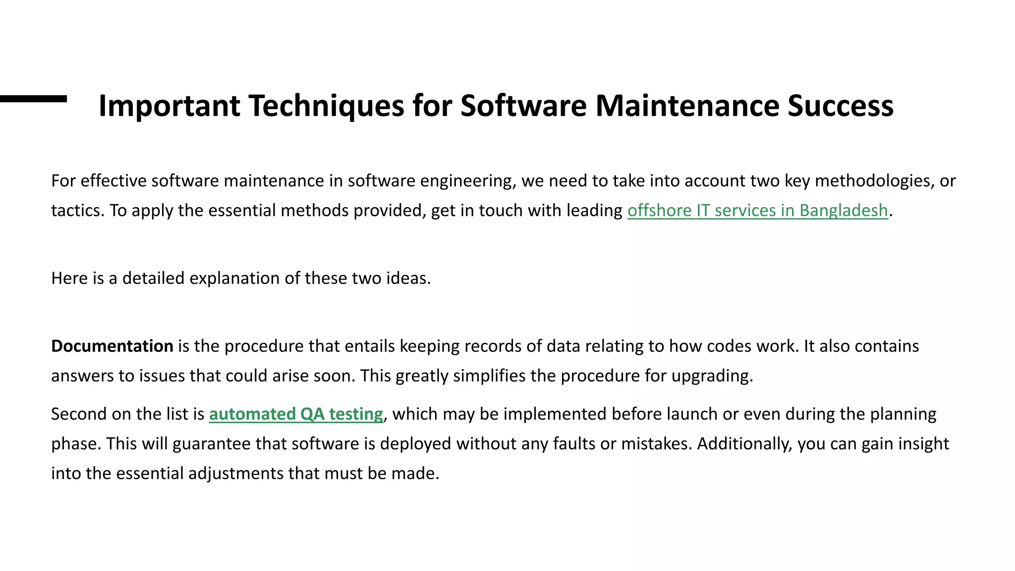 SOFTWARE MAINTENANCE AFTER DEVELOPMENT | PDF | Operating Systems | Computer Software and ...