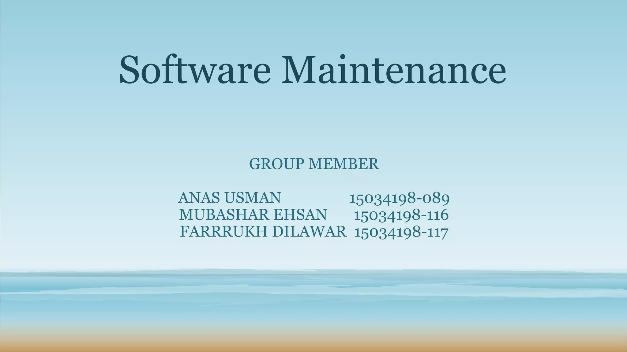 Software maintenance ppt | PPTX