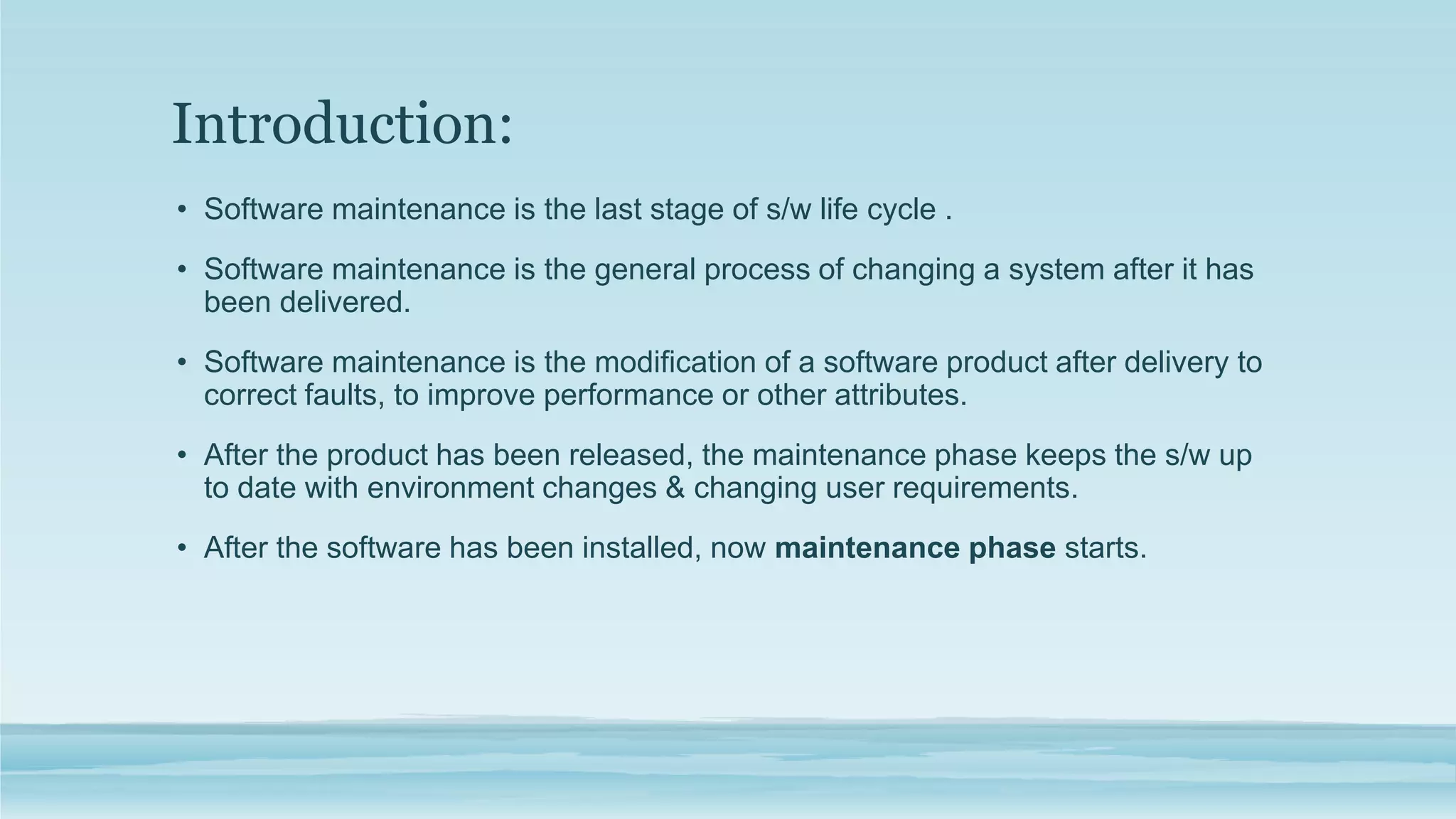 Software maintenance ppt | PPTX