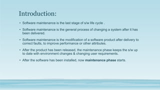 Software maintenance ppt | PPTX