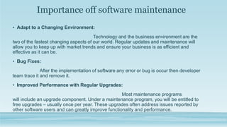 Software maintenance ppt | PPTX