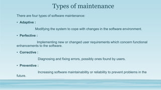 Software maintenance ppt | PPTX