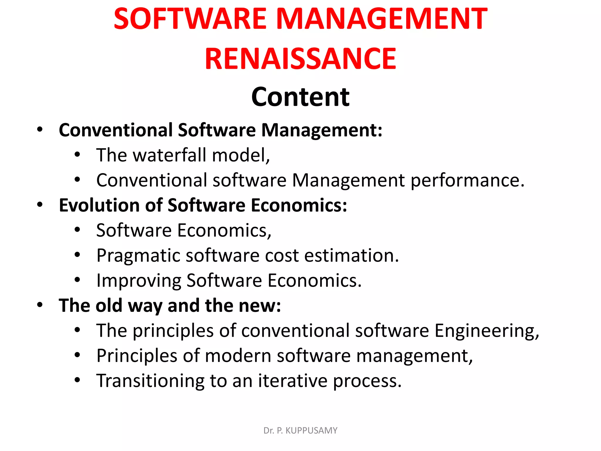 Software management renaissance | PDF
