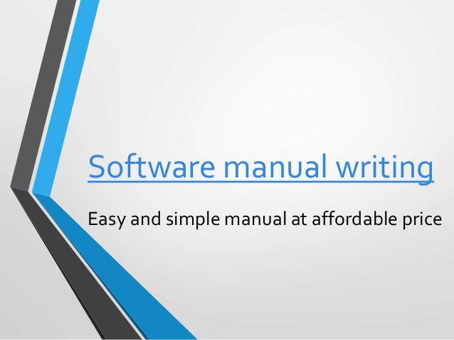 Software manual writing.com