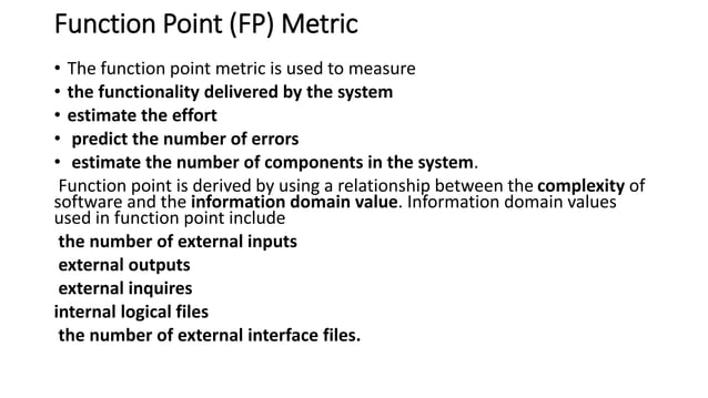 Software Measurement and Metrics.pptx | Programming Languages | Computing