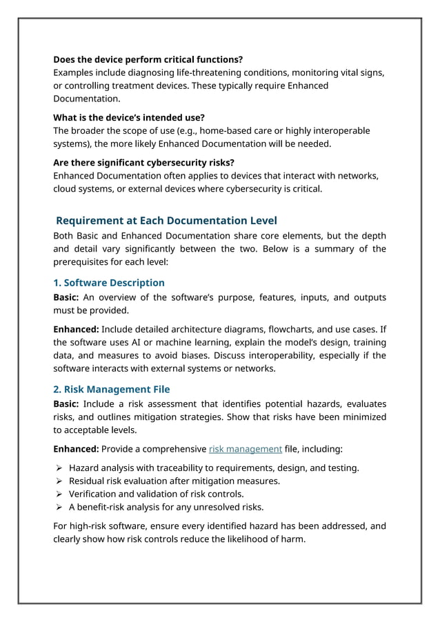 Software Medical Device Documentation for 510(k) Submissions.docx