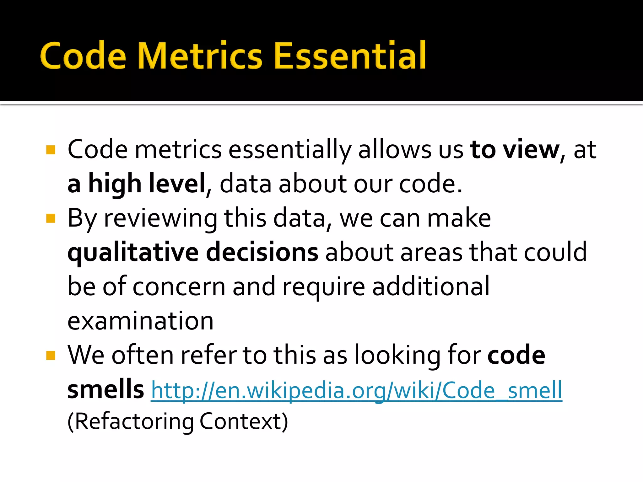 Sniff SOLID Principle Violation using Code Metrics | PDF