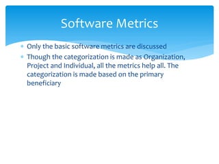 Software metrics | PPT