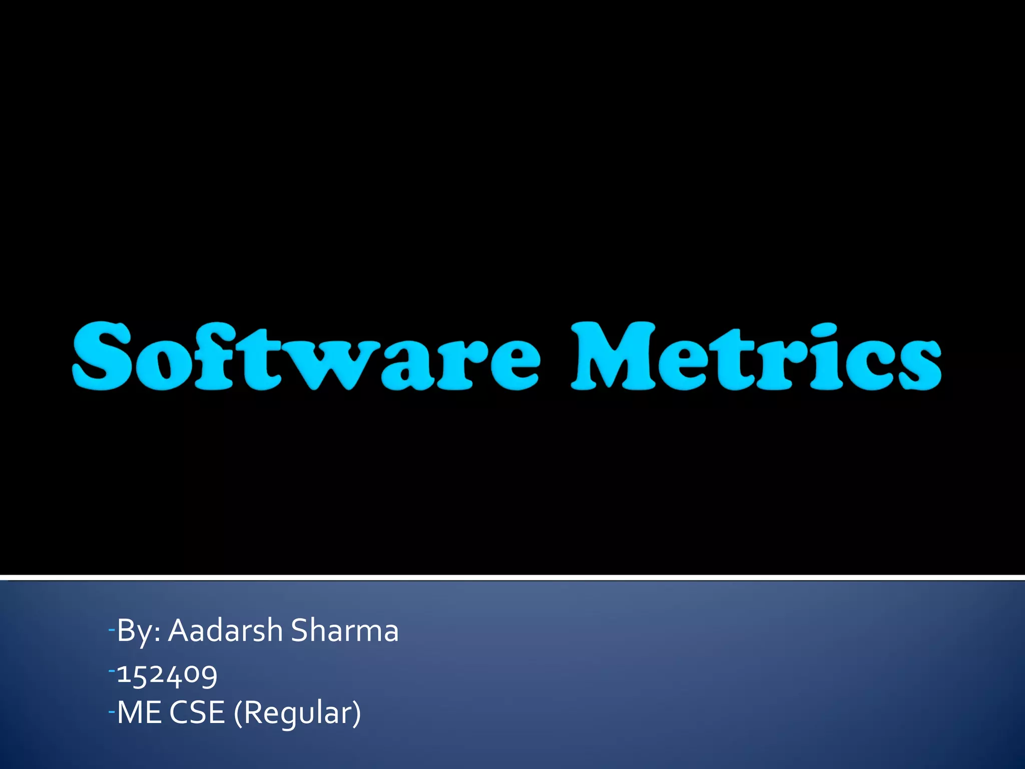 Software metrics | PPT