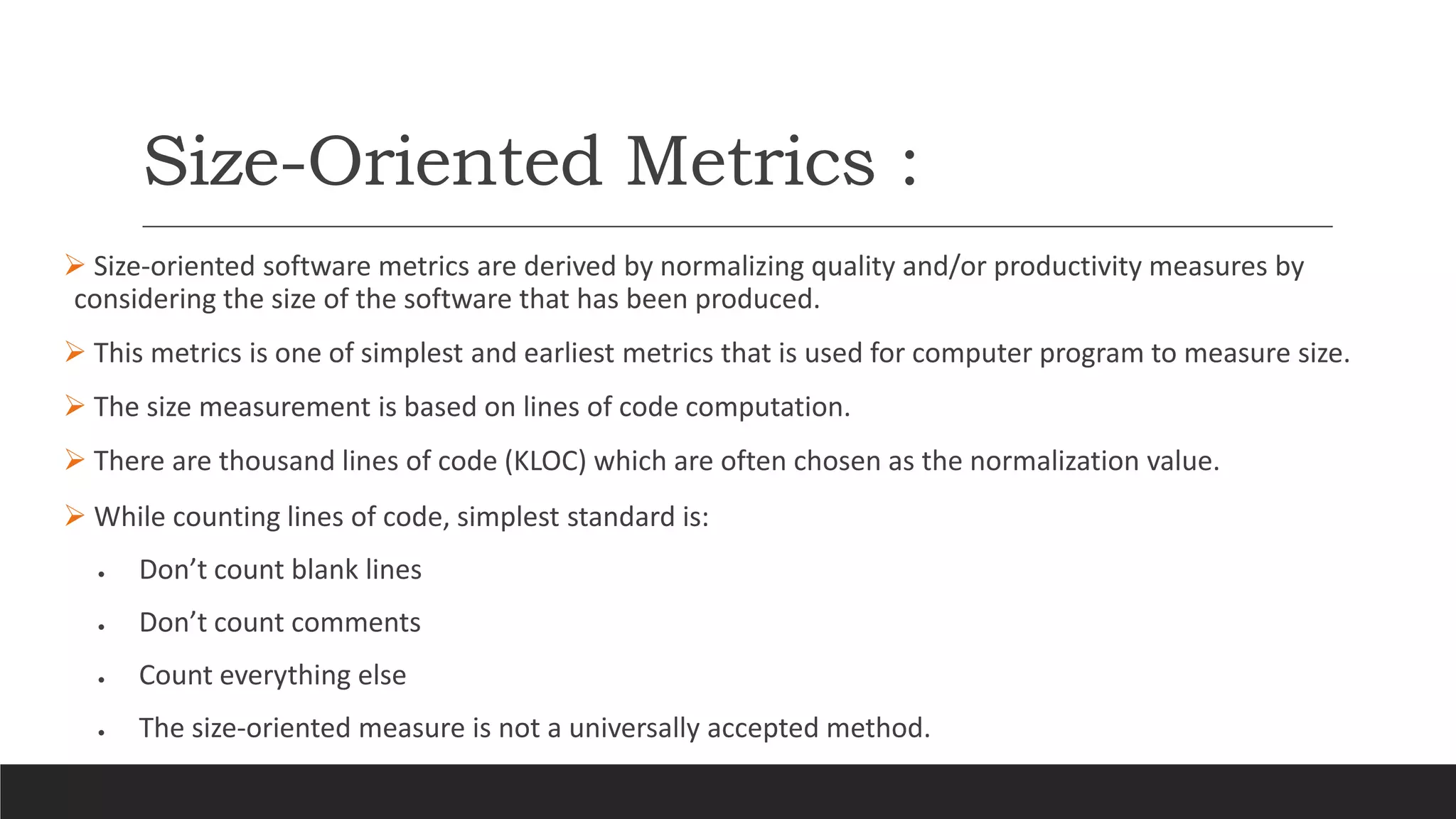 Software Metrics Pptx Computer Software And Applications Computing