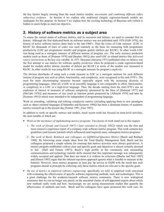 Software metrics sucess, failures and new directions | PDF