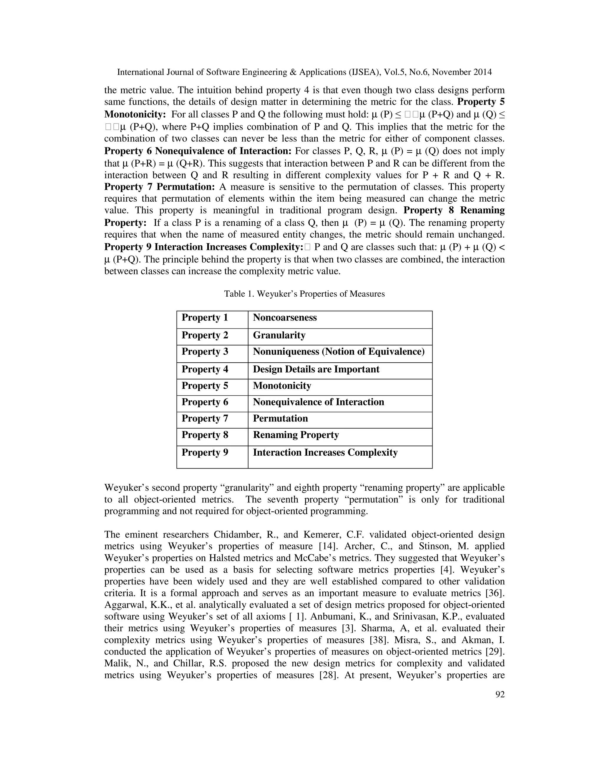 Software Metrics Validation Pdf Computer Software And Applications Computing