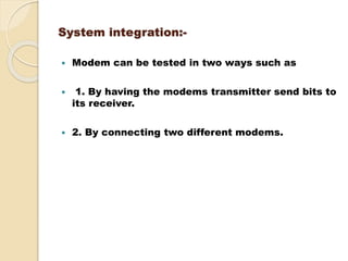 Software Modem Working Mechanism | PPTX