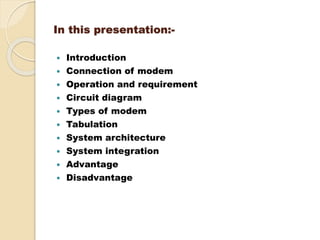 Software Modem Working Mechanism | PPTX
