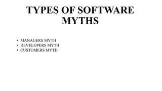 Software myths | Software Engineering Notes | PPTX