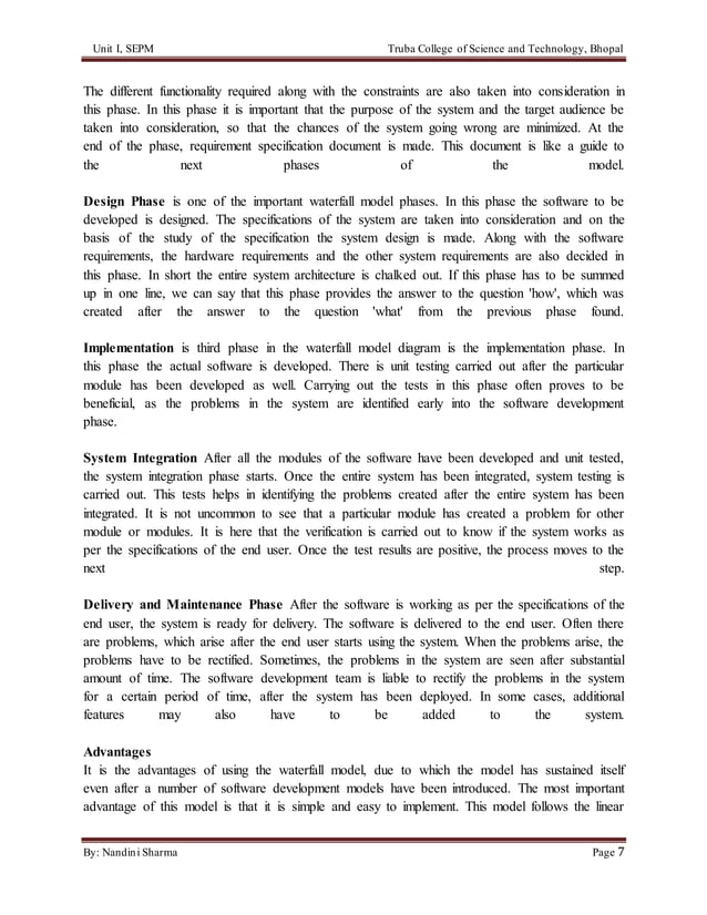 Notes of Software engineering and Project Management | DOCX