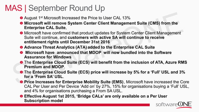SoftwareONE Microsoft Licensing Update and the Future of the Microsoft ...