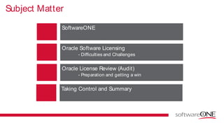 SoftwareONE Oracle Licensing Introduction 18.02.14