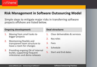 Software Outsourcing Practices | PDF | Business | Business and Finance