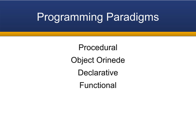 Software Paradigms | ODP | Databases | Computer Software and Applications