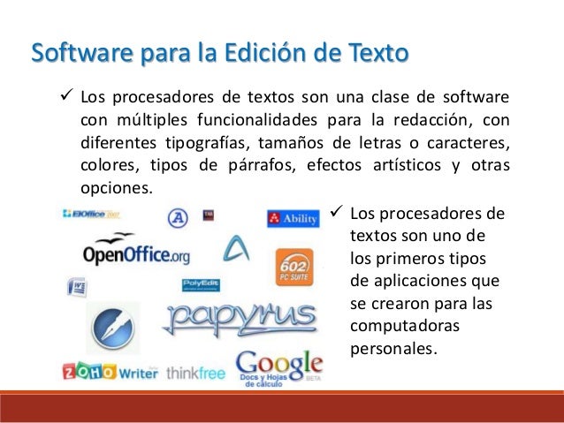 Software para la Edición de Texto