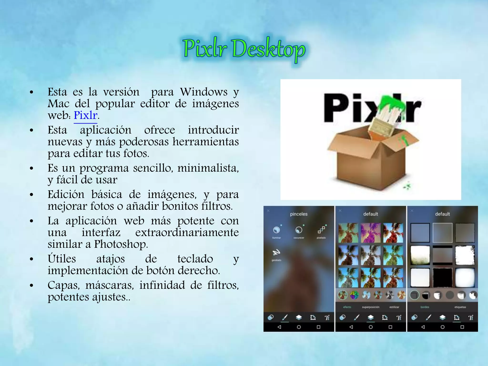Software para realizar manipulación de imágenes | PPT