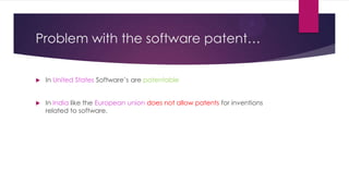 Software patentability | PPTX | Business | Business and Finance