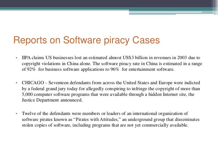 Software piracy