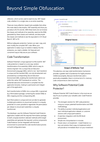 Software potential code protector | PDF | Programming Languages | Computing