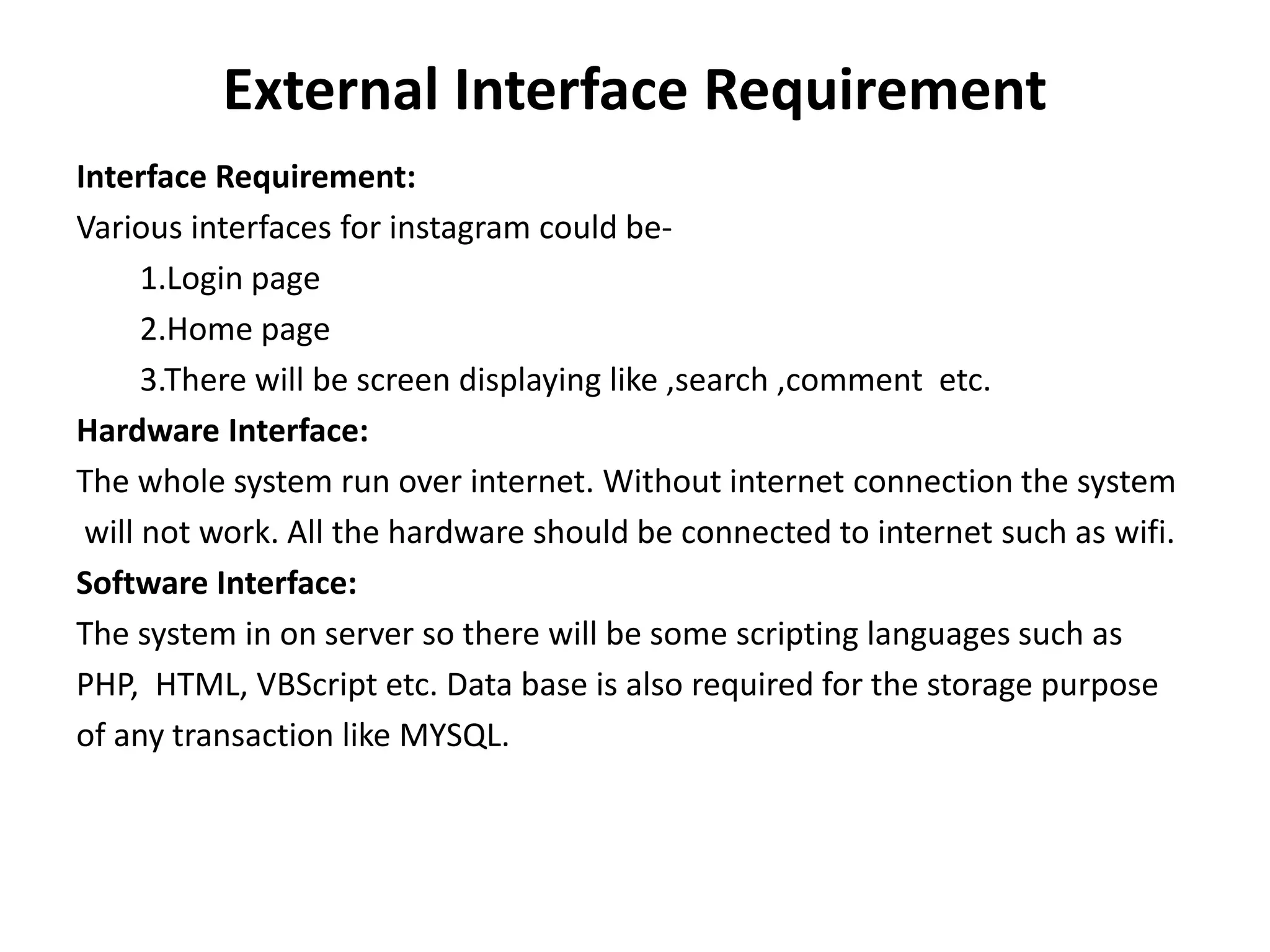 SRS Document For Instagram | PPTX