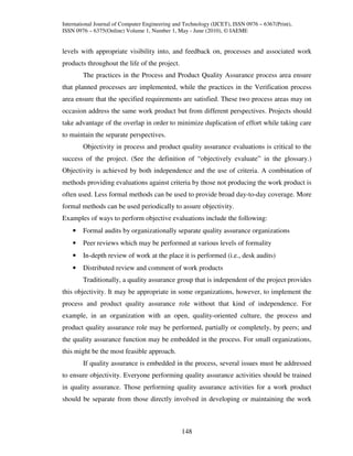 Software process and product quality assurance in it organizations | PDF