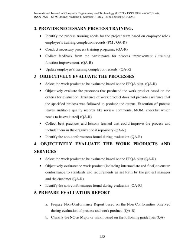 Software process and product quality assurance in it organizations