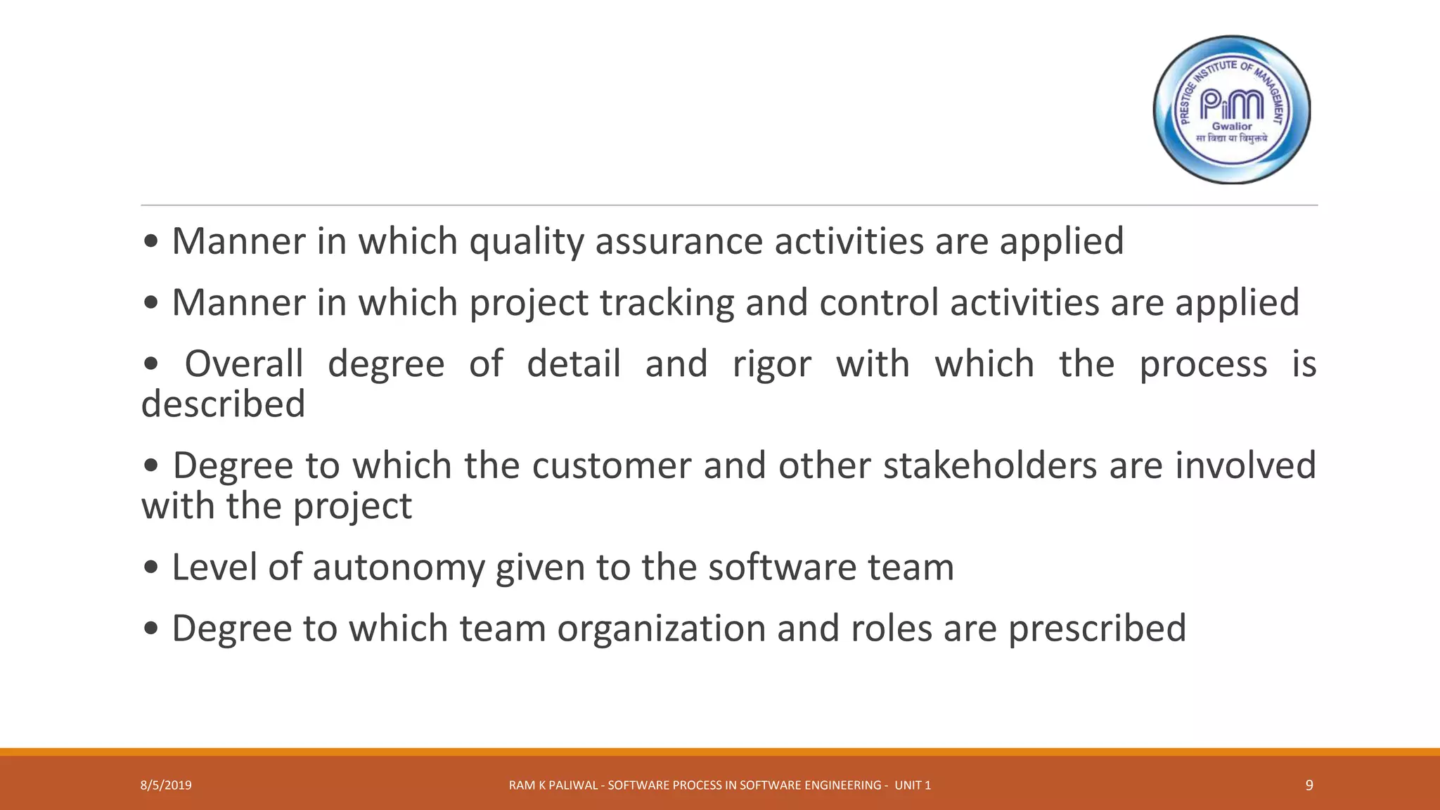 Software process in software engineering basics by ram k paliwal part 2 ...