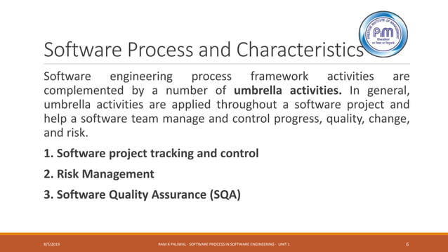 Software process in software engineering basics by ram k paliwal part 2 | PPT