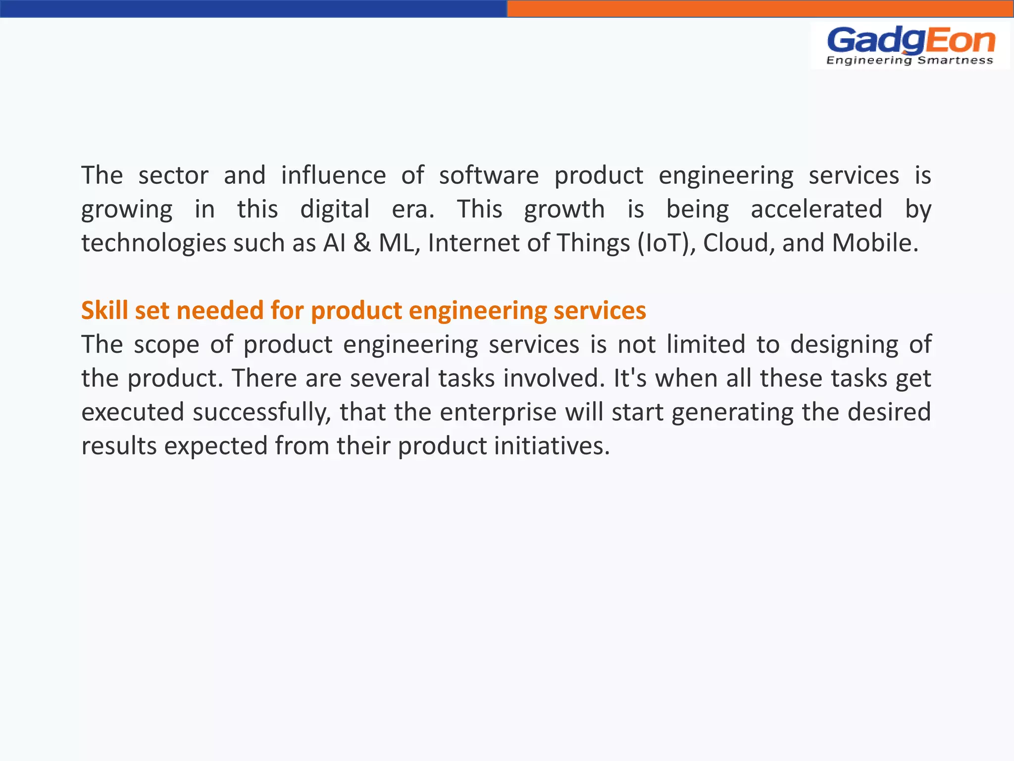 Software Product Engineering Services | PPT