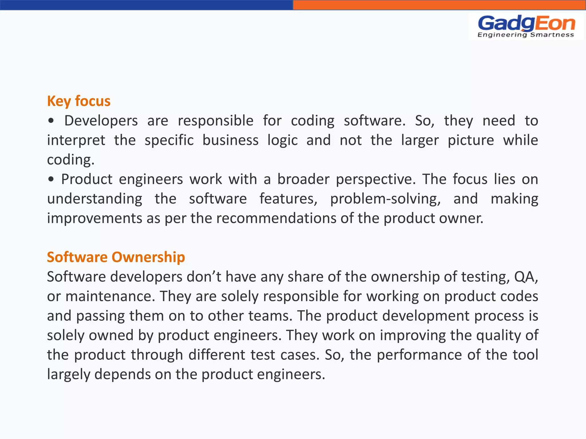 Software Product Engineering Vs Software Development | PPTX
