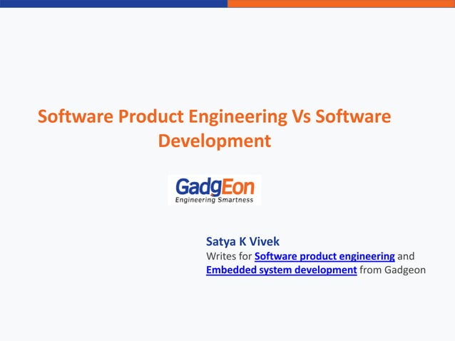 Software Product Engineering Vs Software Development | PPT