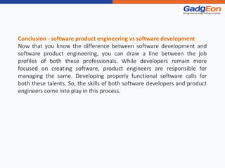 Software Product Engineering Vs Software Development | PPTX | Computing ...