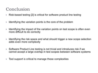 Software product line testing in practice | PPTX