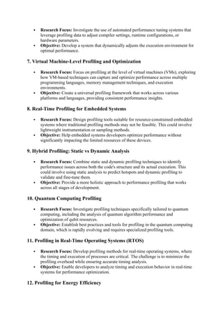 Software profiling project ideas for software engineering | DOCX