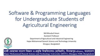 Software & programming languages for undergraduate students (Ag. Engg ...