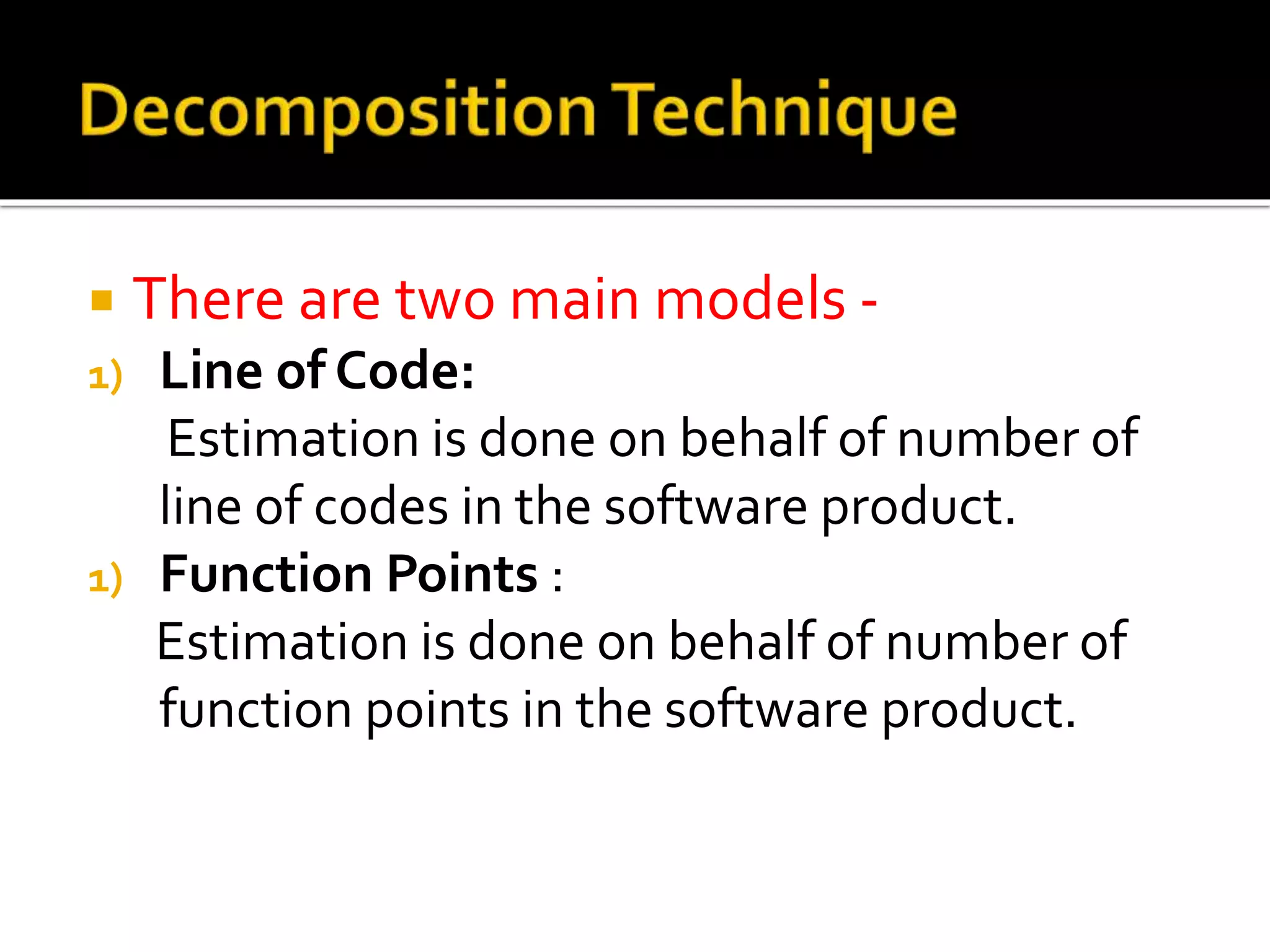 Software project estimation | PPTX