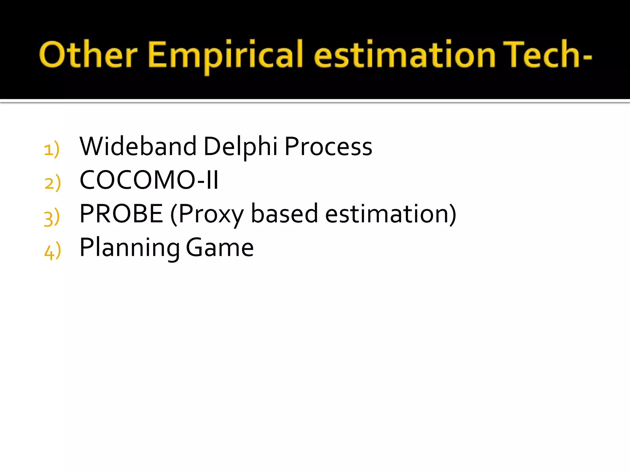Software project estimation | PPTX