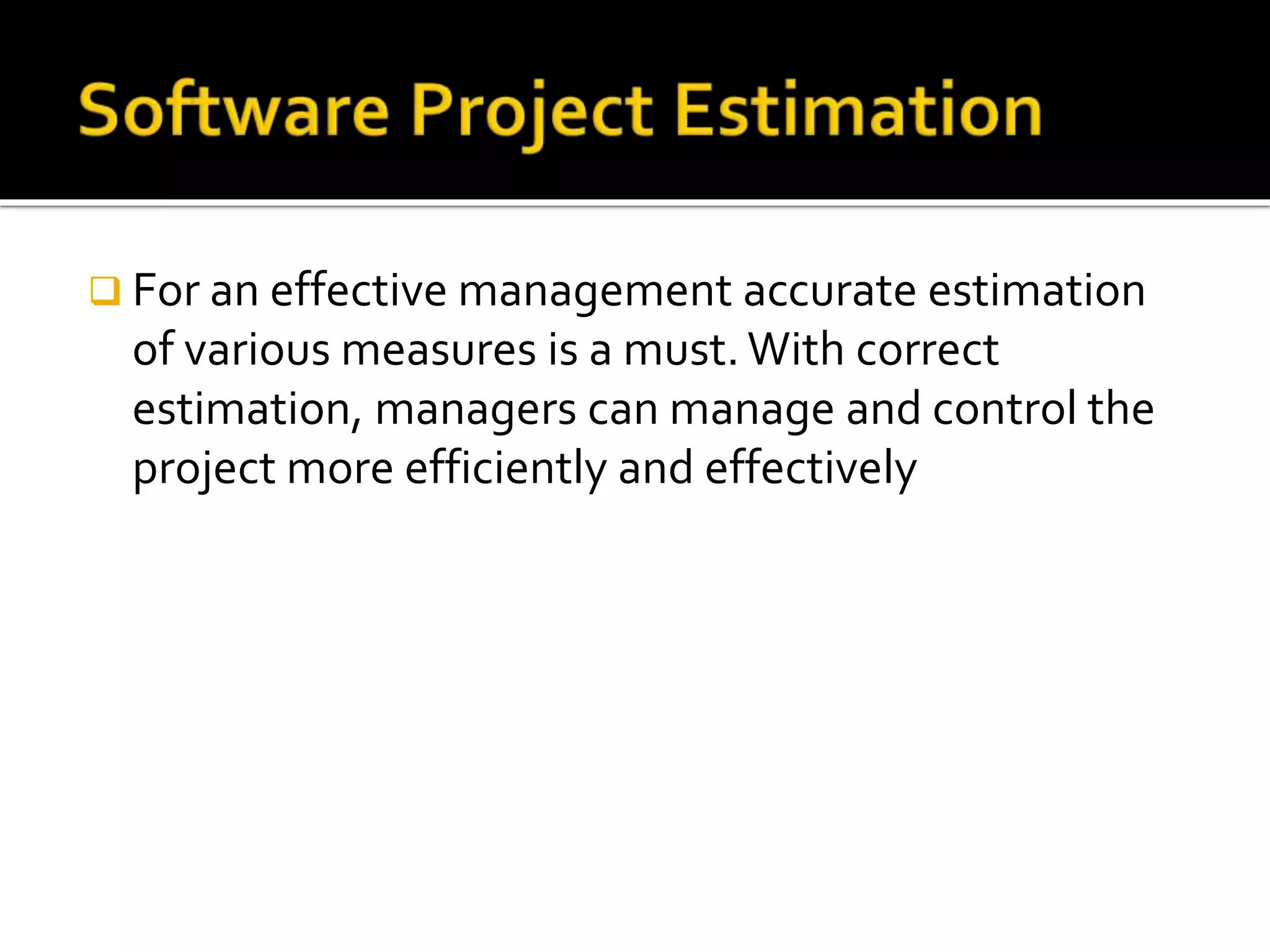 Software project estimation | PPTX