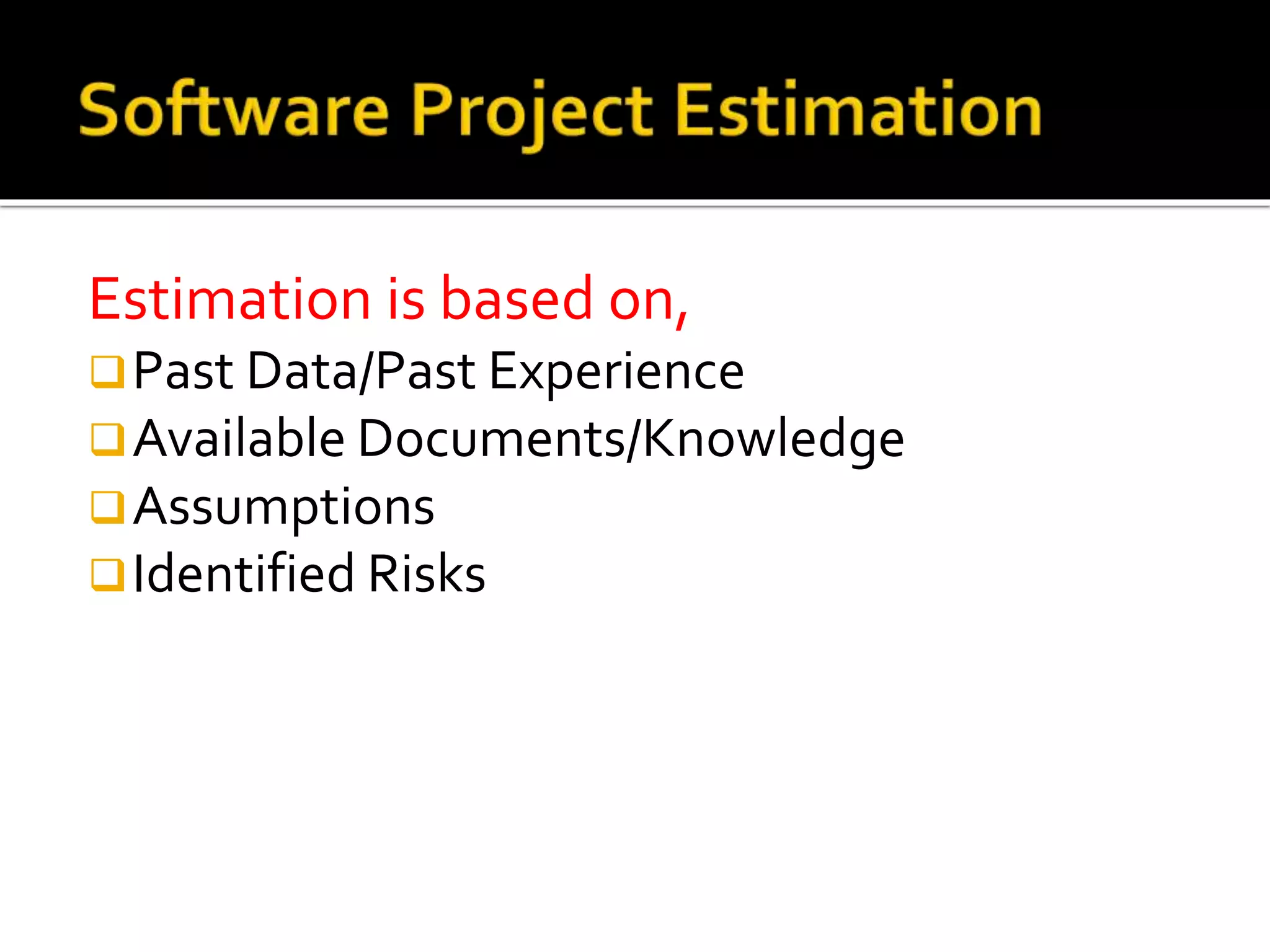 Software project estimation | PPTX